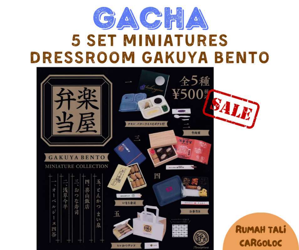 Jual Mainan Miniatur GACHA SET 5 MINI DRESSROOM GAKUYA BENTO (JAPAN) di Seller Main Disini ...