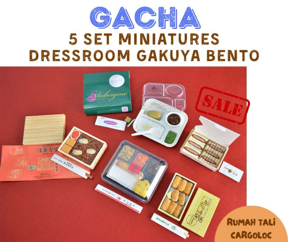 Jual Mainan Miniatur Gacha Set 5 Mini Dressroom Gakuya Bento (japan) Di Seller Main Disini ...