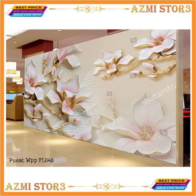 Jual Wallpaper Floral 3D Series, Wallpaper Bunga 3D, Wallpaper Custom ...