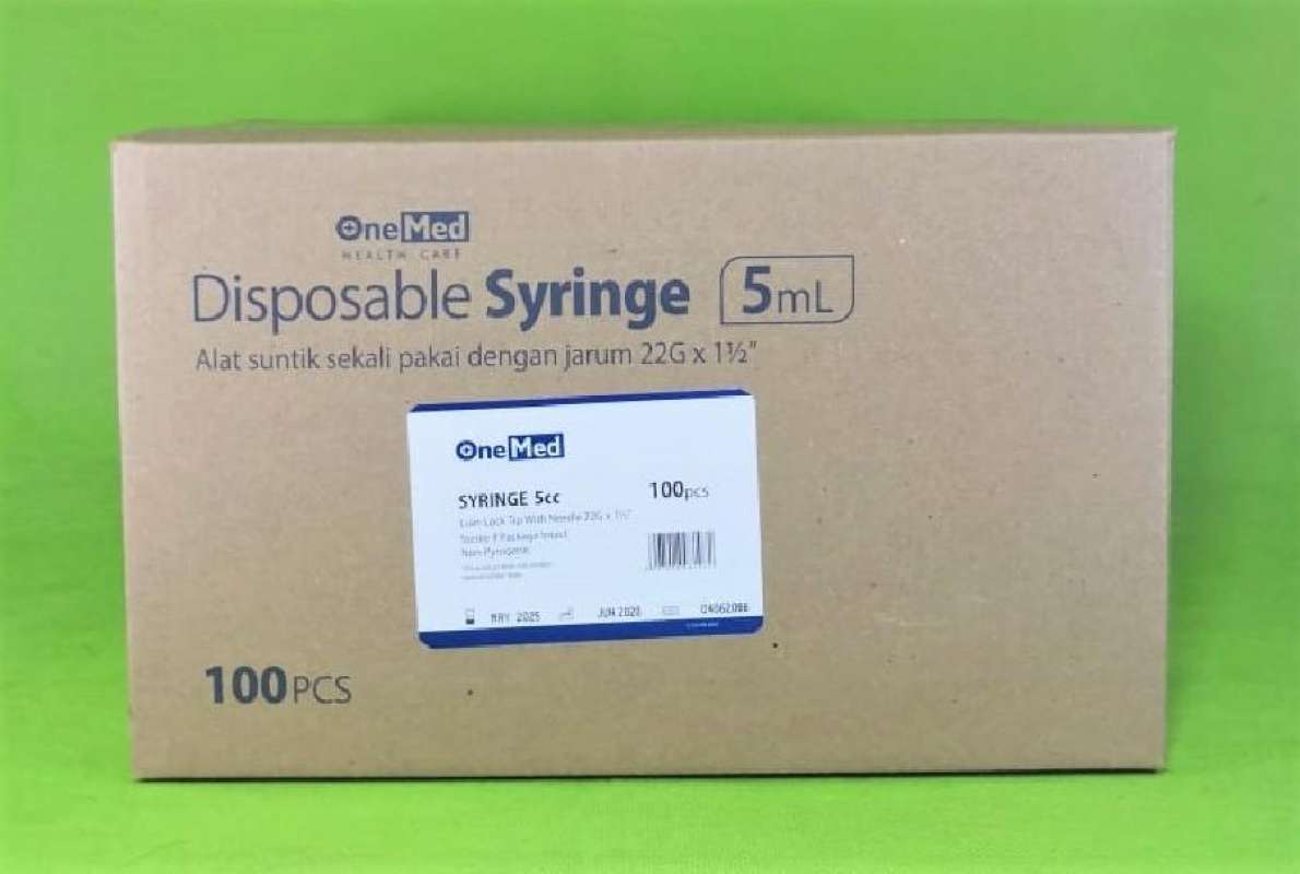 Jual Spuit 5cc Onemed/ Syringe/ Alat Suntikan/ Alat Injeksi 5ml per Box ...