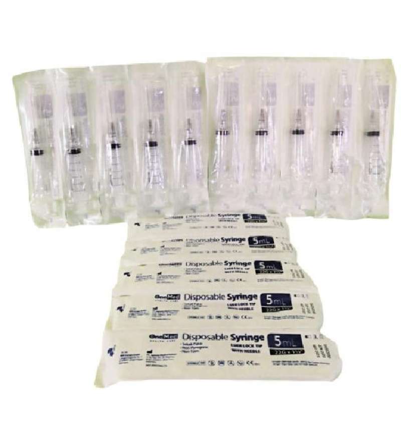 Jual Spuit Onemed/ Syringe/ Alat Suntikan/ Alat Injeksi 5ml Per Box Di ...