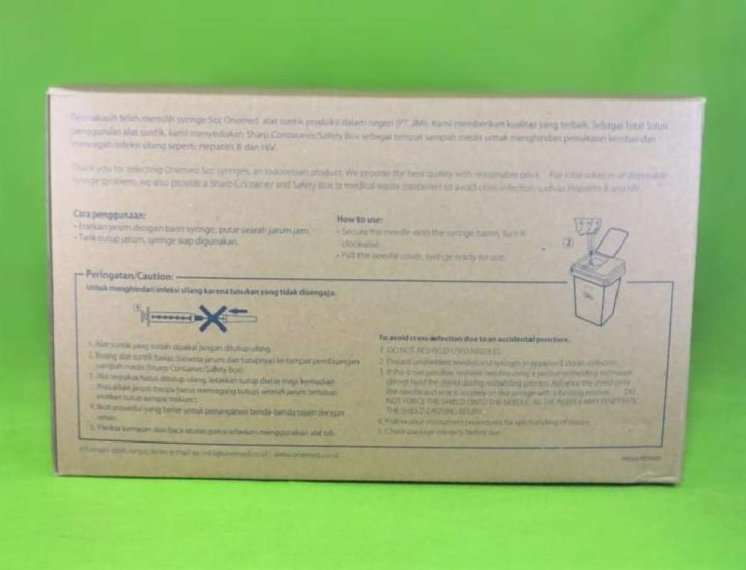 Jual Spuit Onemed/ Syringe/ Alat Suntikan/ Alat Injeksi 5ml Per Box Di ...
