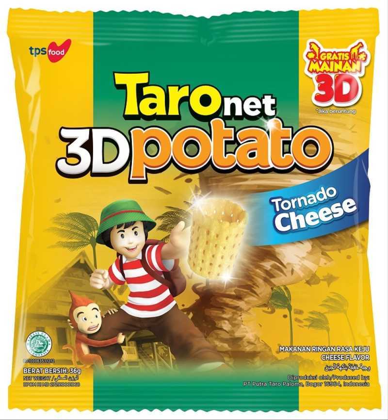 Promo Taro Net 3D Potato Snack [20 gr/ 40 pcs/ Karton] Diskon 5% di ...