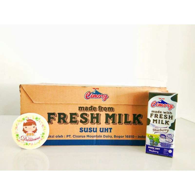 Jual kartonan susu uht Cimory fresh milk 250 ml rasa blueberry matcha ...