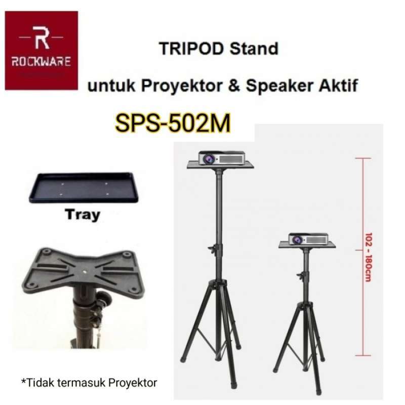 Jual Rockware Sps-502M - 180Cm Tripod Stand Proyektor Dan Speaker Aktif di Seller Kerrin Store ...