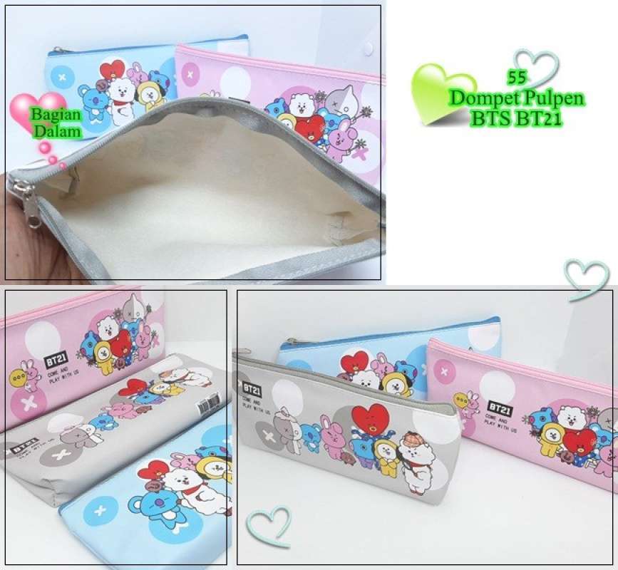 Jual Dompet Pen Pulpen Pensil Bts Bt21 - Tempat Pensil Resleting Bts ...