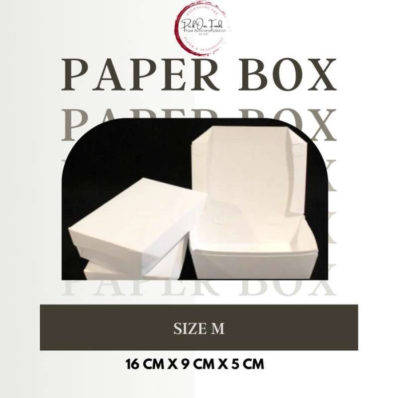 Jual Paper Lunch Box M 1 Dus / Paper Lunch Box Putih Ukuran M di Seller ...