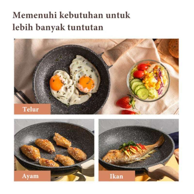 Promo Carote Ew Wajan Penggorengan Anti Lengket (frypan) Batu Granit No ...