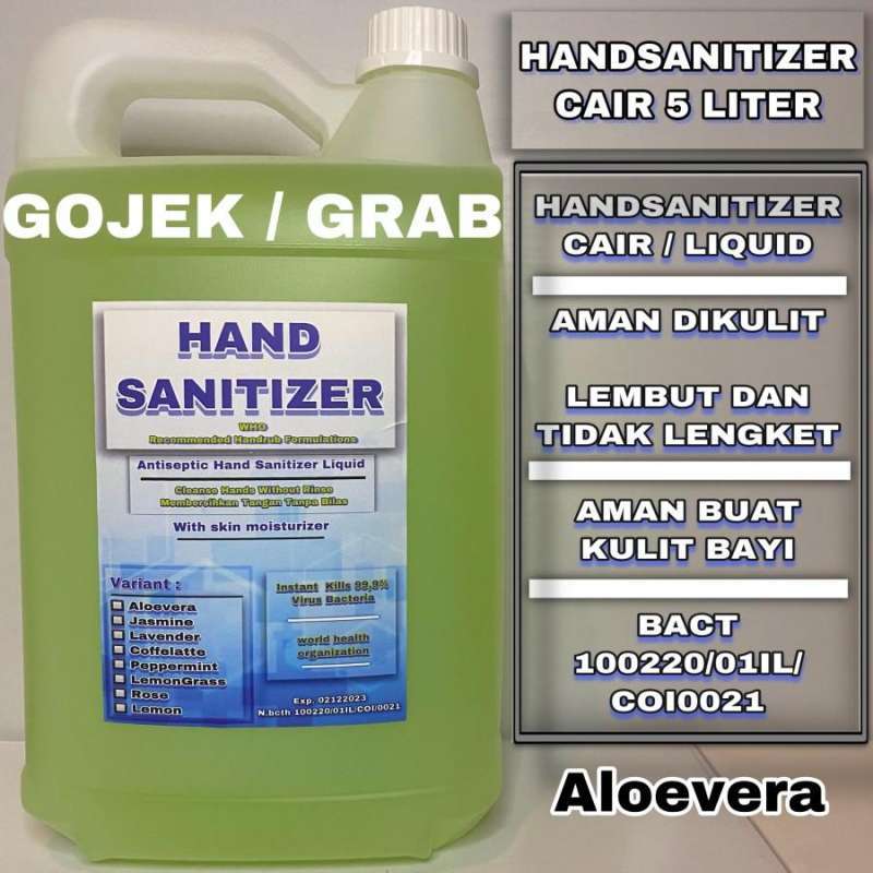 Jual Hand Sanitizer 5 Liter Cair / Handsanitizer 5 Liter Cair / Link ...