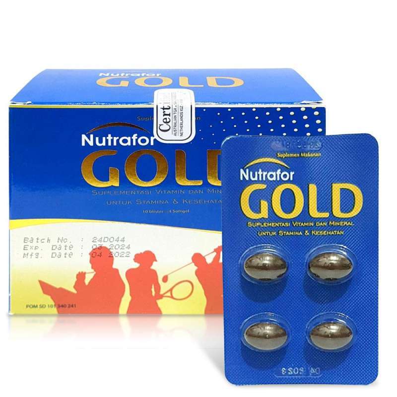 Promo Nutrafor Gold Suplemen Multivitamin Stamina Daya Tahan Tubuh ...