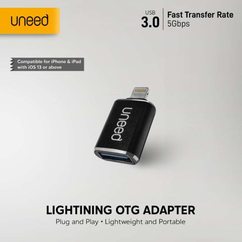 Jual UNEED Lightning OTG USB Adapter Converter iPhone iPad Plug & Play ...