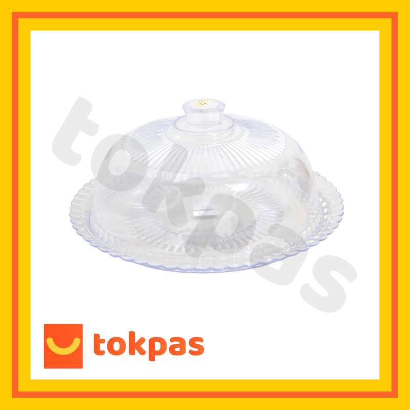 Jual Tempat Kue Bulat Tempat Saji Kue Crystal Cake Set Nagata 122 Di ...