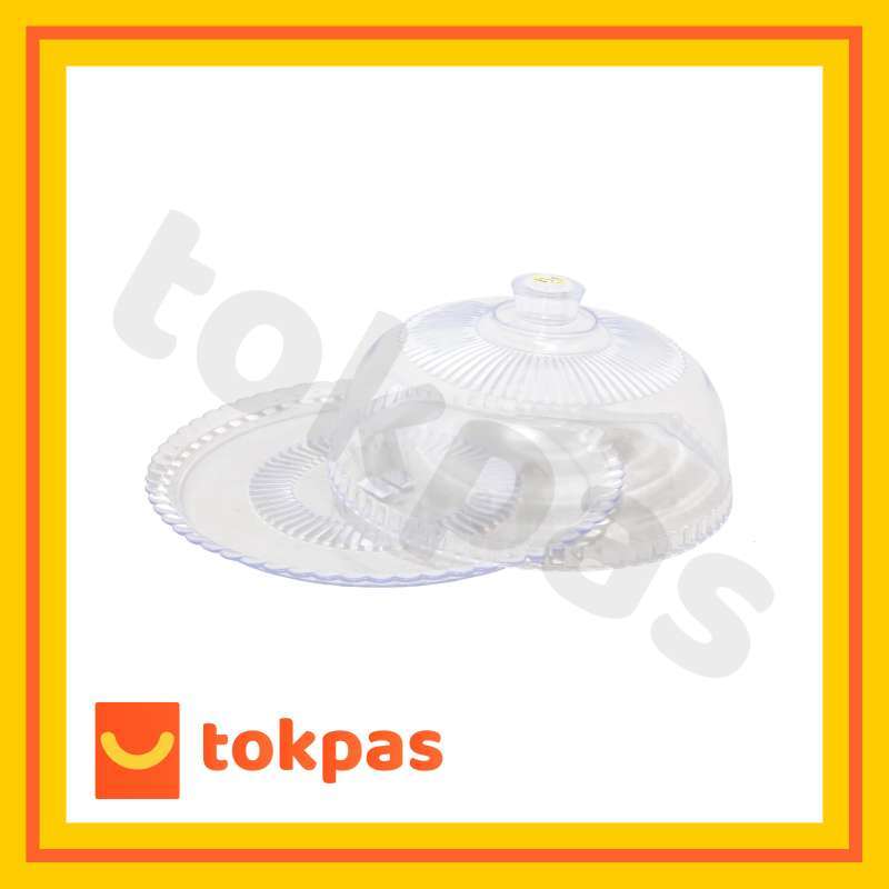 Jual Tempat Kue Bulat Tempat Saji Kue Crystal Cake Set Nagata 122 Di ...