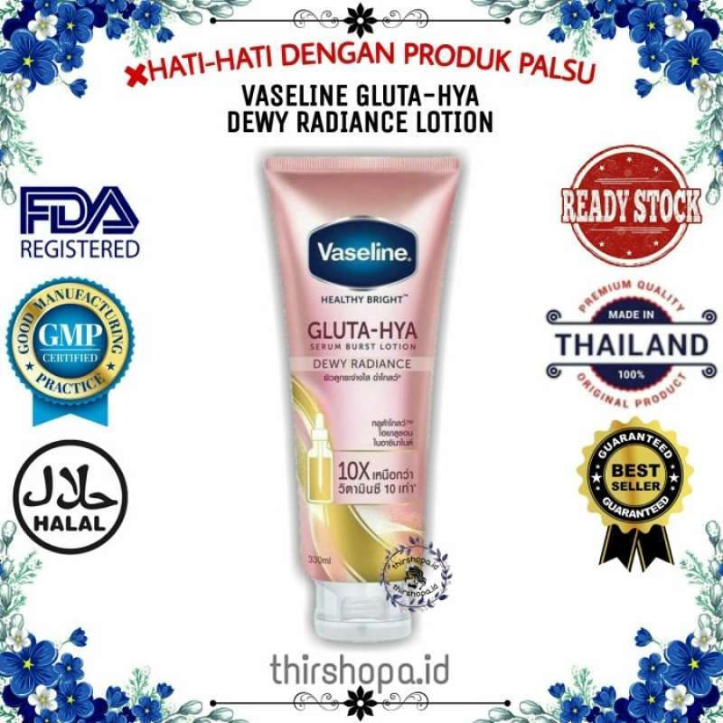 Promo (READY & ORIGINAL) VASELINE HEALTHY BRIGHT GLUTA HYA SERUM BURST ...