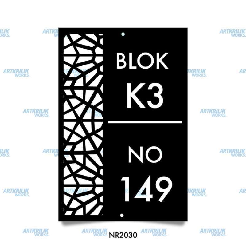 Jual Custom Nomor Rumah UV Print Laser Cut | Plat Nomor Rumah Modern ...