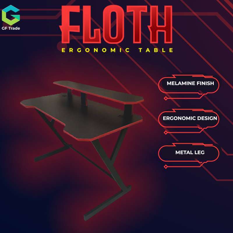 Promo [KHUSUS JADETABEK] Meja Gaming Meja Komputer Meja Kerja Floth ...