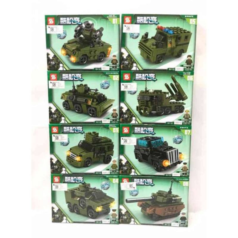 Jual Bricks Block Sembo Military Army Tank Panzer 8in1 Robot 5551 Di ...
