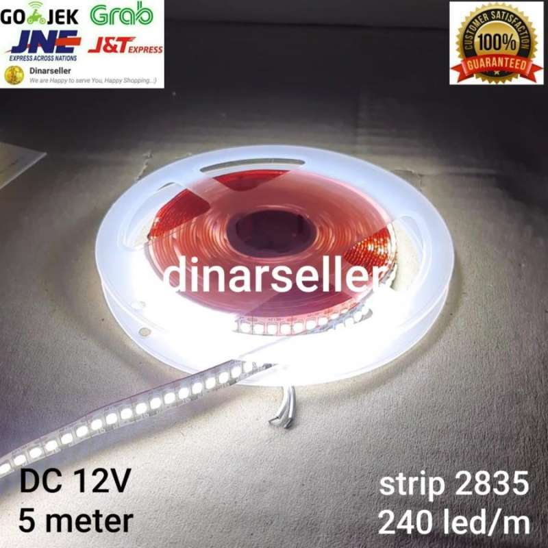 Jual LED STRIP 2835 IP33 INDOOR 5 METER 240 LED / METER DC 12V di ...