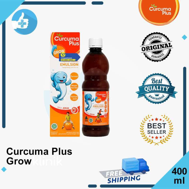Promo Curcuma Plus Grow Emulsion Syrup 400ml Diskon 10% di Seller ...