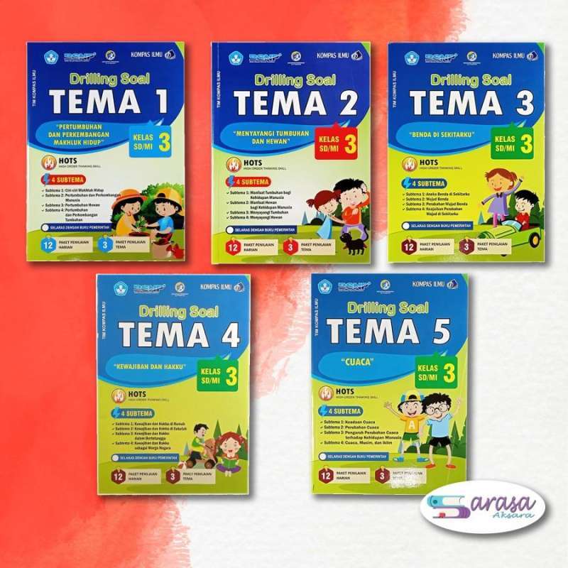 Jual Buku Pelajaran Sd Drilling Soal Kelas 3 Sd/mi Tema 1 2 3 4 5 Di Seller Sarasa Aksara ...