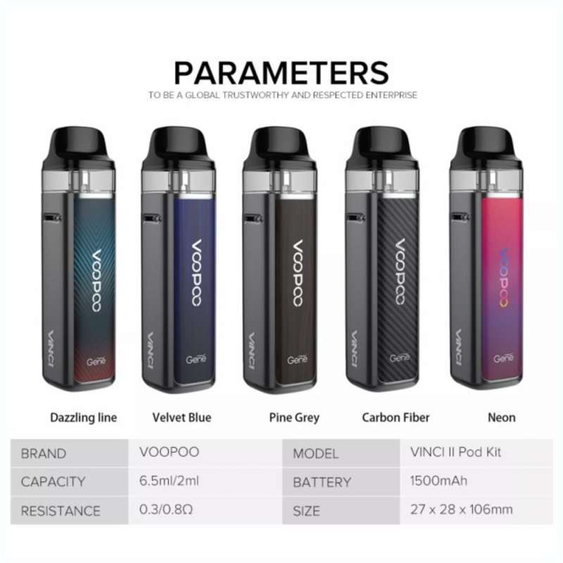 Jual Voopoo Vinci 2 50W 1500Mah Mod Pod Kit Authentic - Vinci Ii ...