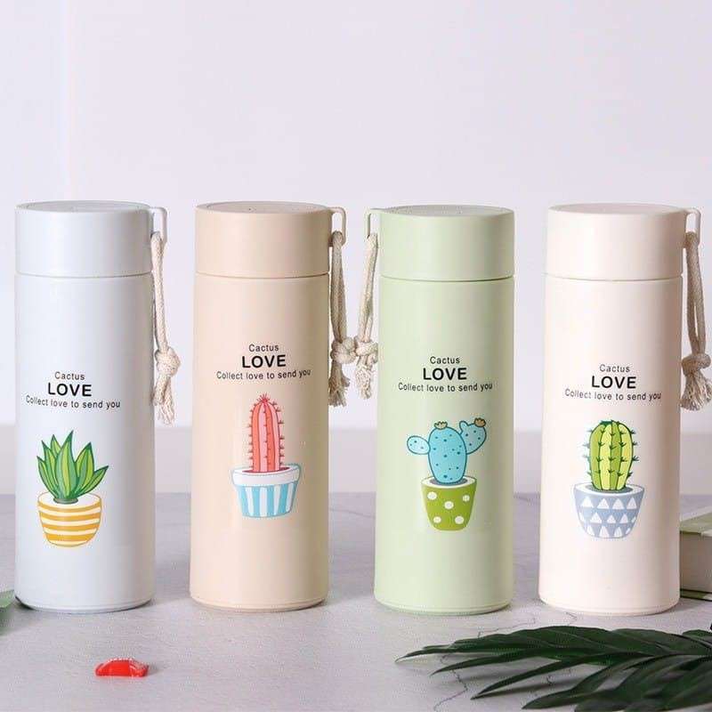 Jual BOTOL KAKTUS BOTOL MINUM KACA MOTIF KAKTUS 450ML PACKING DUS di ...