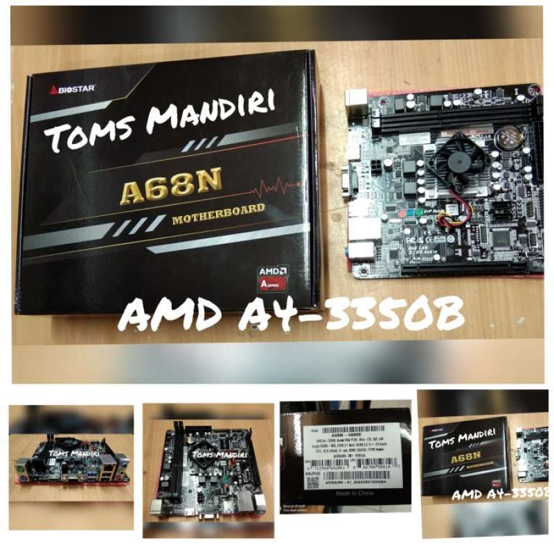 Promo Motherboard Biostar A68n-5600e Amd On Board A4-3350b Ddr3 Mini ...