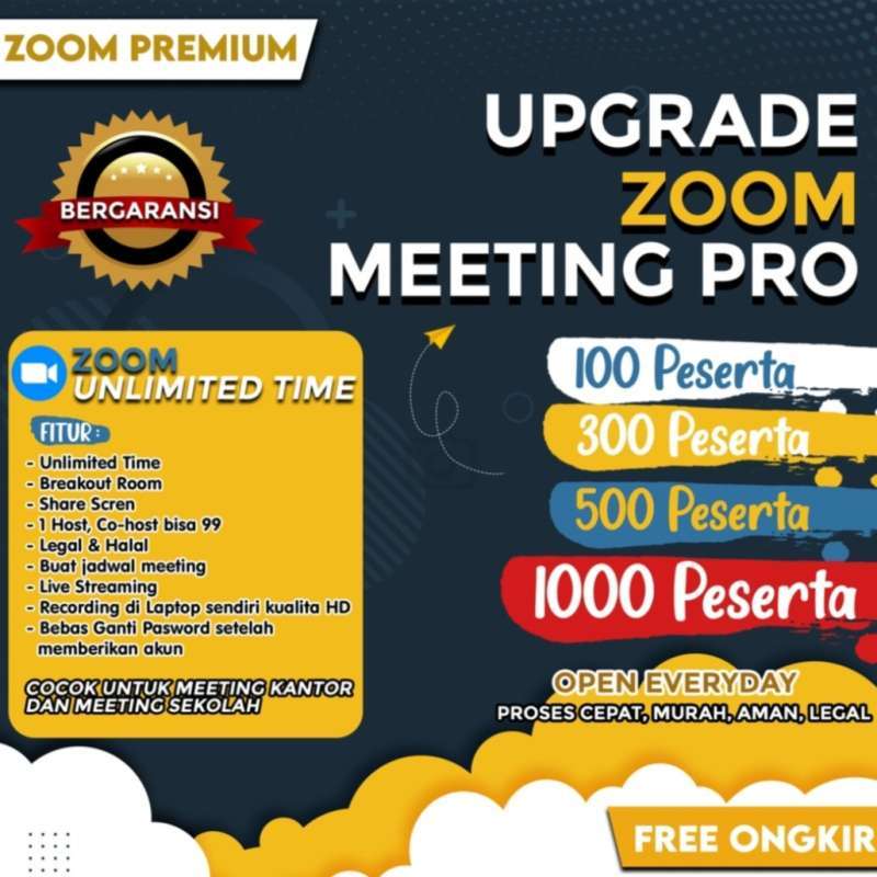 Promo Zoom Meeting PRO UNLIMITED Termurah! Diskon 20% di Seller Zoom ...
