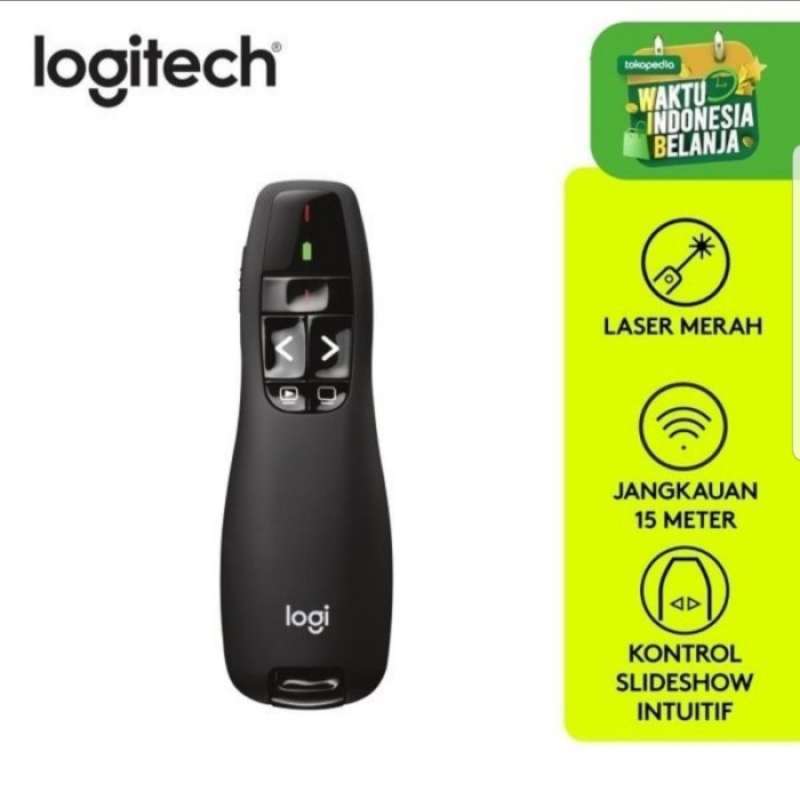 Promo Logitech Wireless Presenter R-400 Laser Pointer Diskon 11% Di ...