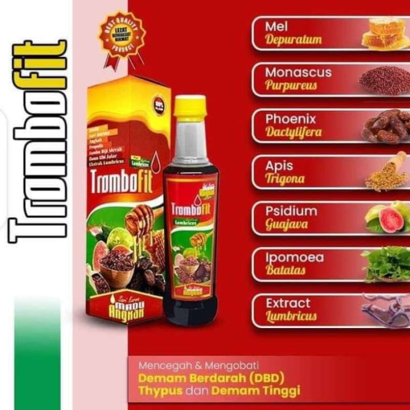 Promo OEM Trombofit Perpaduan Sari kurma Madu Angkak Jambu Biji dan Ubi ...