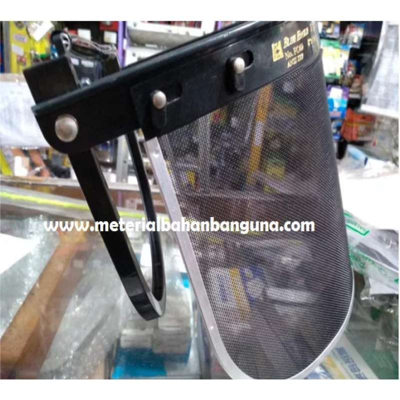 Jual jaring face shield hitam pelindung muka alat safety plus pengunci ...