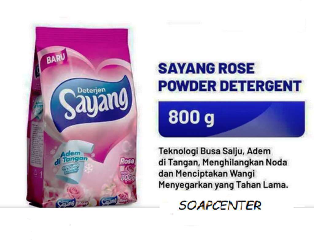 Jual Sayang Rose Powder Detergent 800 gr - Deterjen Bubuk di Seller ...