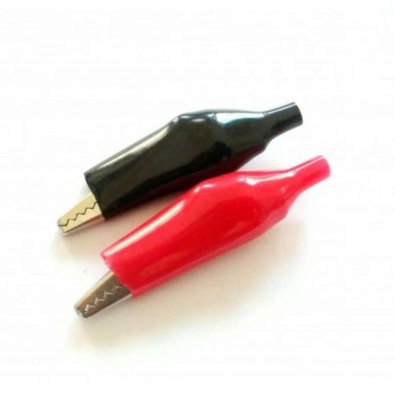 Jual Jepit Buaya sepasang Alligator Clips Merah dan Hitam Capit Kabel ...