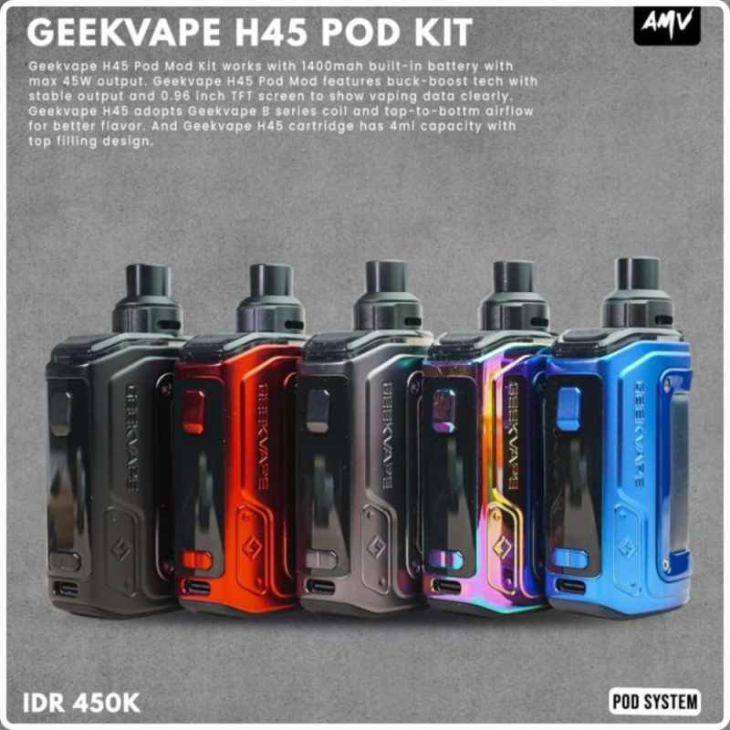 Jual Geekvape H45 Pod Mod Kit *100% Authentic By Geekvape Kode 342 di ...