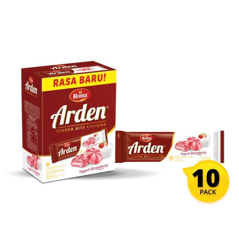 Promo Roma Arden Biskuit Yogurt Strawberry [10 Pcs/ Box] Diskon 10% Di ...