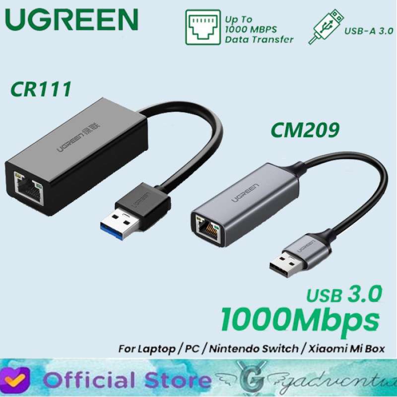 Promo Ethernet LAN Cable Adapter To Laptop Macbook 1000Mbps RJ45 LAN ...