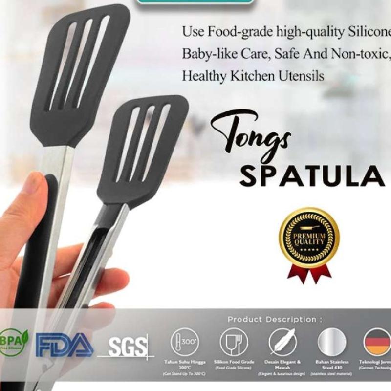 Promo PENCAPIT SILICON mewah Black Tong 2030 alat penjepit makanan ...