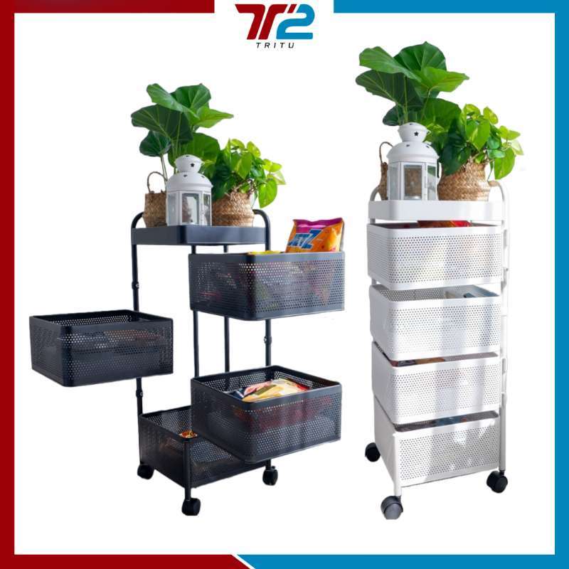 Jual Tritu Rak Roda 4 Susun Multifungsi Bertingkat Rak Bumbu Dapur ...
