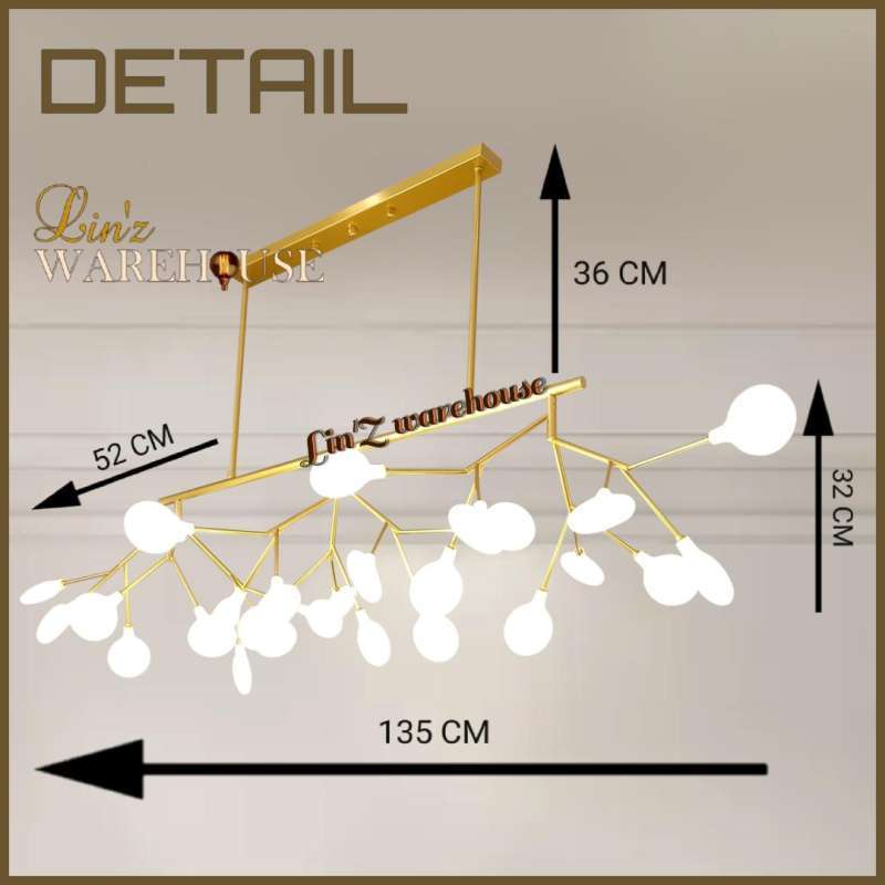 Jual Lampu Gantung Modern Island Led Firefly 135 Cm Pendant Light Di ...