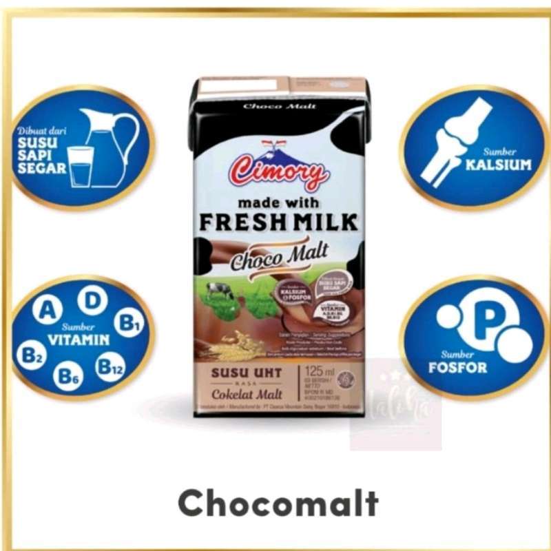 Jual susu cimory uht fresh milk 125 ml choco malt di Seller Dapur ...