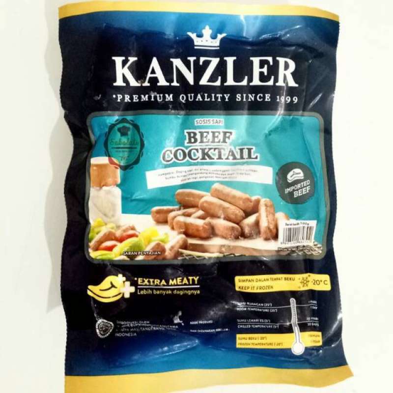 Jual Kanzler Sosis Beef Cocktail 500 gram isi 30 pcs di Seller Adam ...