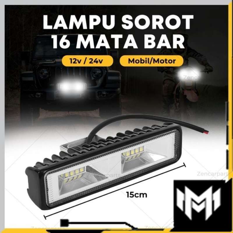 Promo Lampu Tembak Sorot Led 16 Mata titik Cree CWL 12v 24v Motor Mobil ...