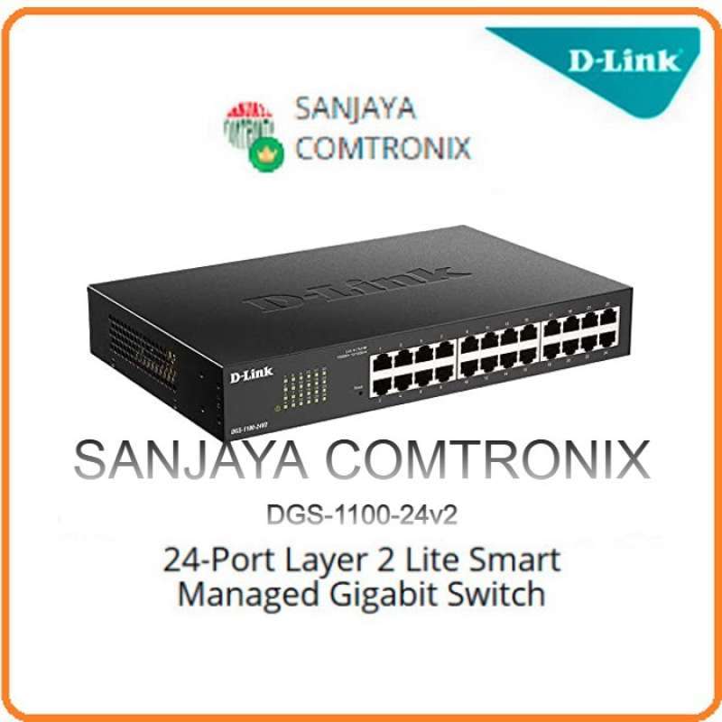 Promo D-Link 24-Port Gigabit Easy Smart Managed Rackmount Switch Dgs-1100-24 Diskon 11% di ...