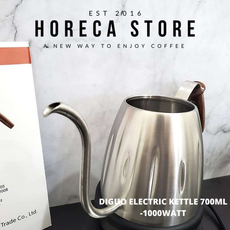 Promo Teko Leher Angsa Diguo 700ml Electric Gooseneck Kettle Diskon 11% ...