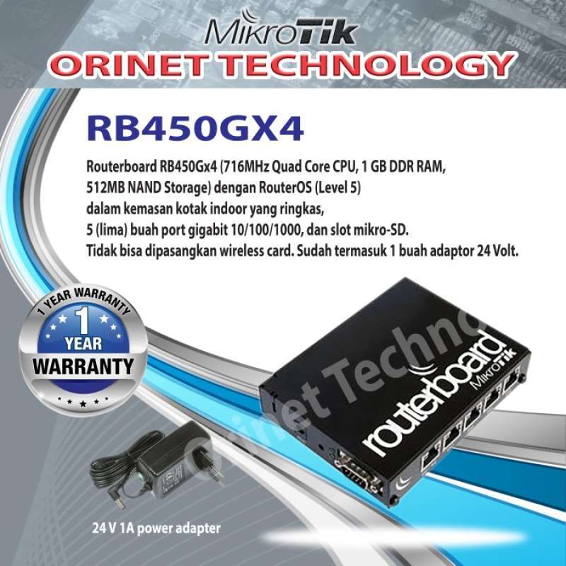 Promo Mikrotik Rb450Gx4 Routerboard Indoor - Black di Seller Ghanim ...