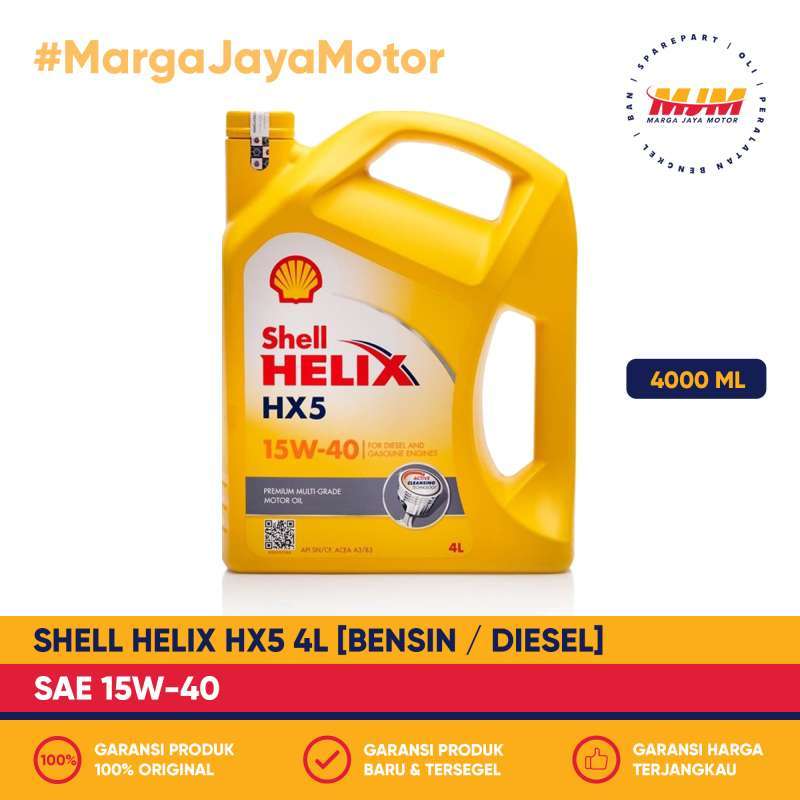 Jual Shell Helix Hx5 15w/40 Bensin Diesel [4000ml] Shell Oil 4l ...