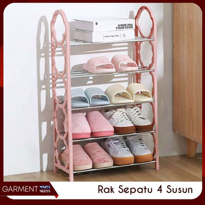 Promo Rak Sepatu Sandal 4 Susun Portable Bongkar Pasang Kitchen Rack ...