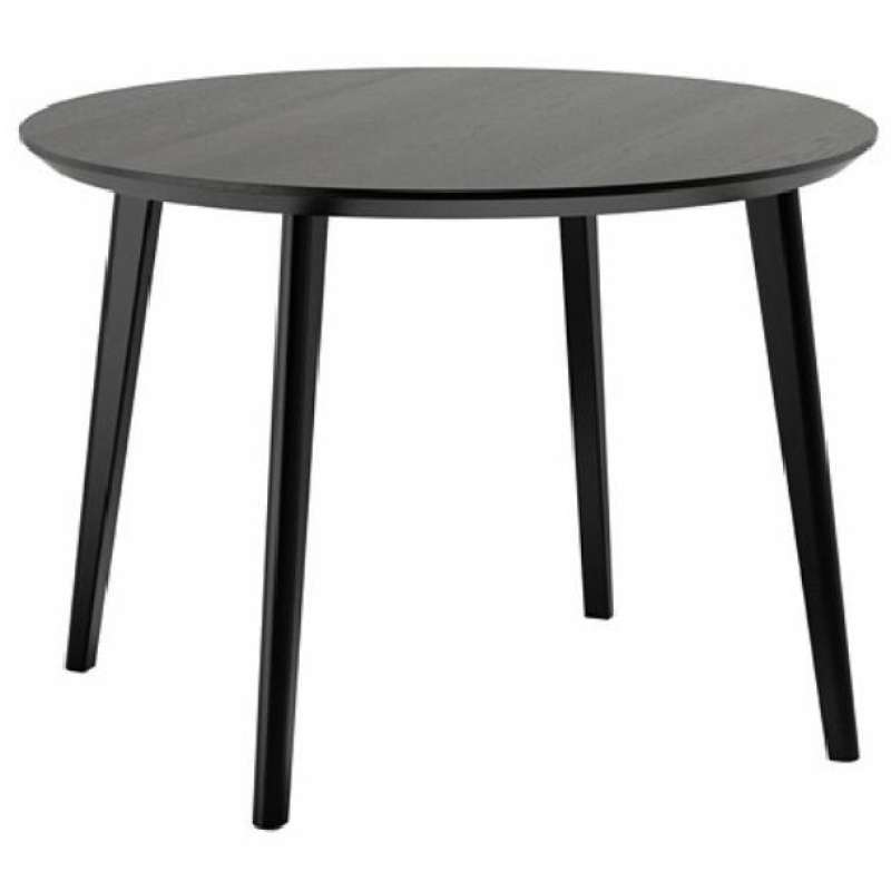 Jual Meja Kayu Bundar Bulat Besar Serbaguna Kokoh 105cm Original_Hitam ...