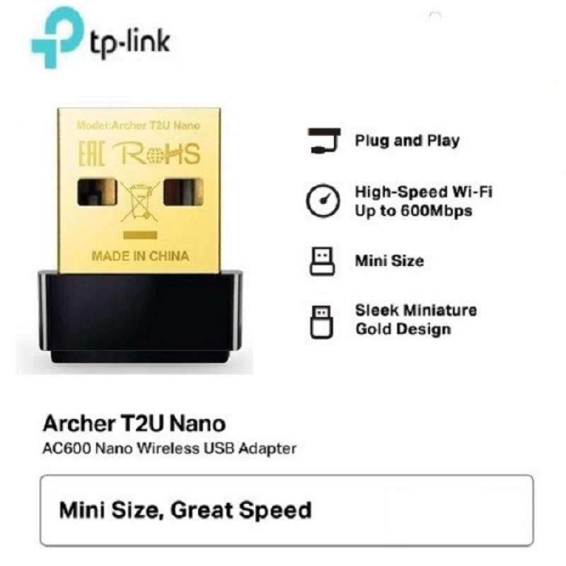 Jual TP-Link AC600 Nano Wireless USB Adapter Archer T2U Nano di Seller ...