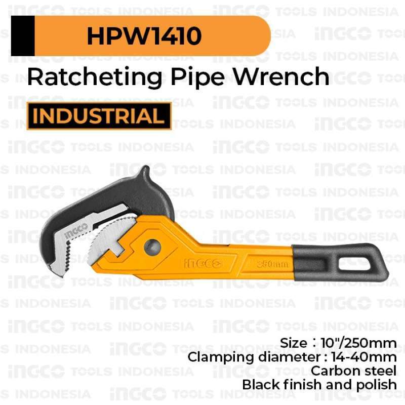 Jual Ratcheting Pipe Wrench (10) Ingco Hpw1410 Kunci Pipa Ratchet ...